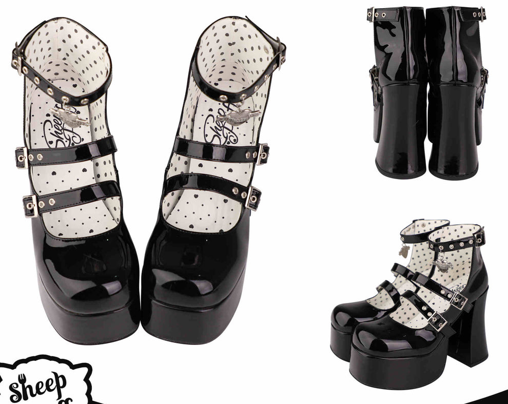 Coquette Belts Buckle Platform High Heels – By Coquette